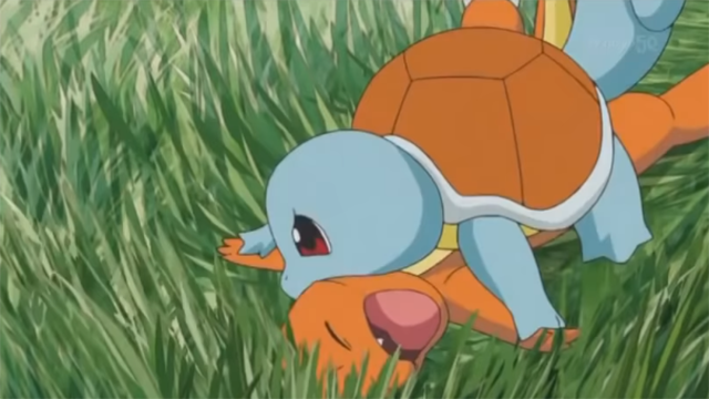 squirtle attacks charmander