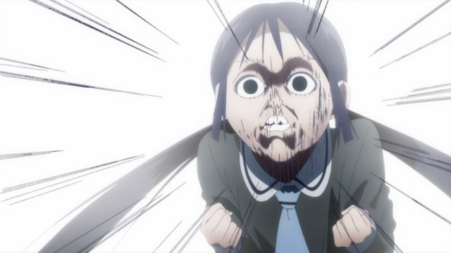 exaggerated anime face