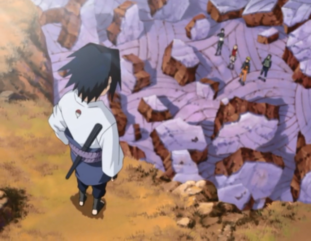 Sasuke Overlooking the Group