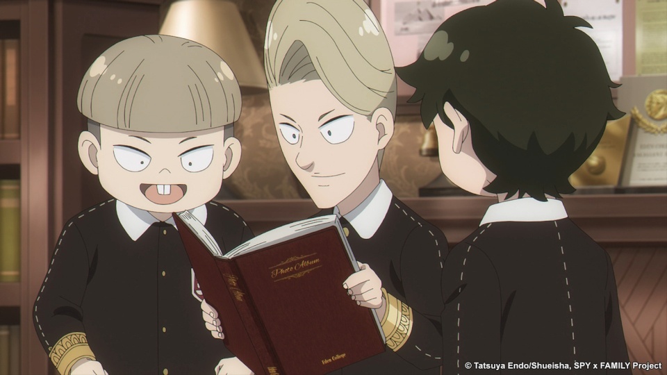 Emile Elman and Ewen Egeburg spending time with Damian in SPY x FAMILY