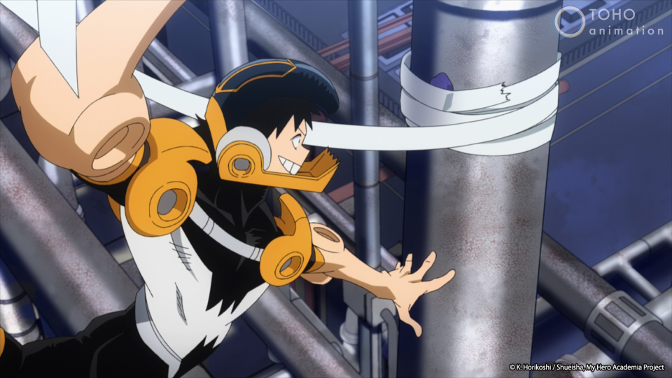 Sero using his tape Quirk in My Hero Academia Season 5