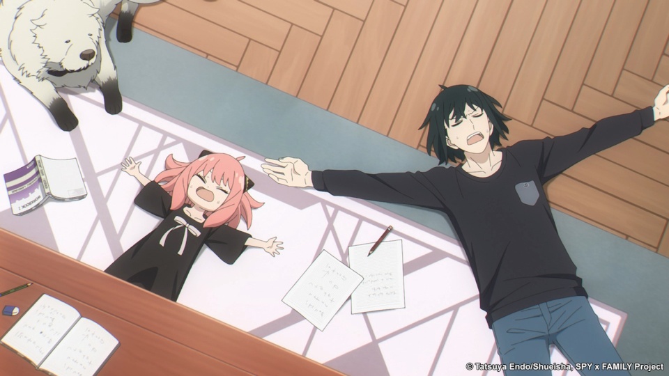 Yuri tries to help Anya study in SPY x FAMILY