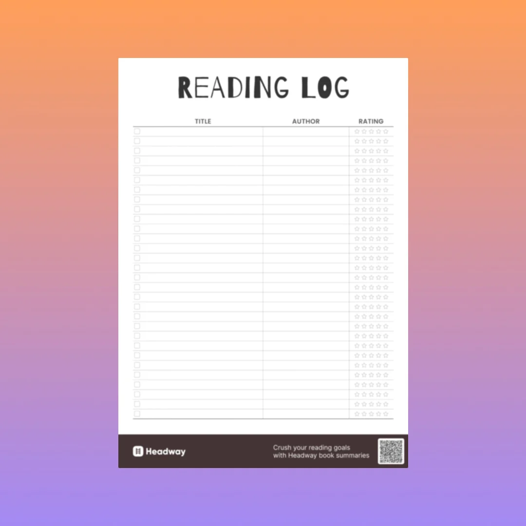 Grade Reading Log Printable