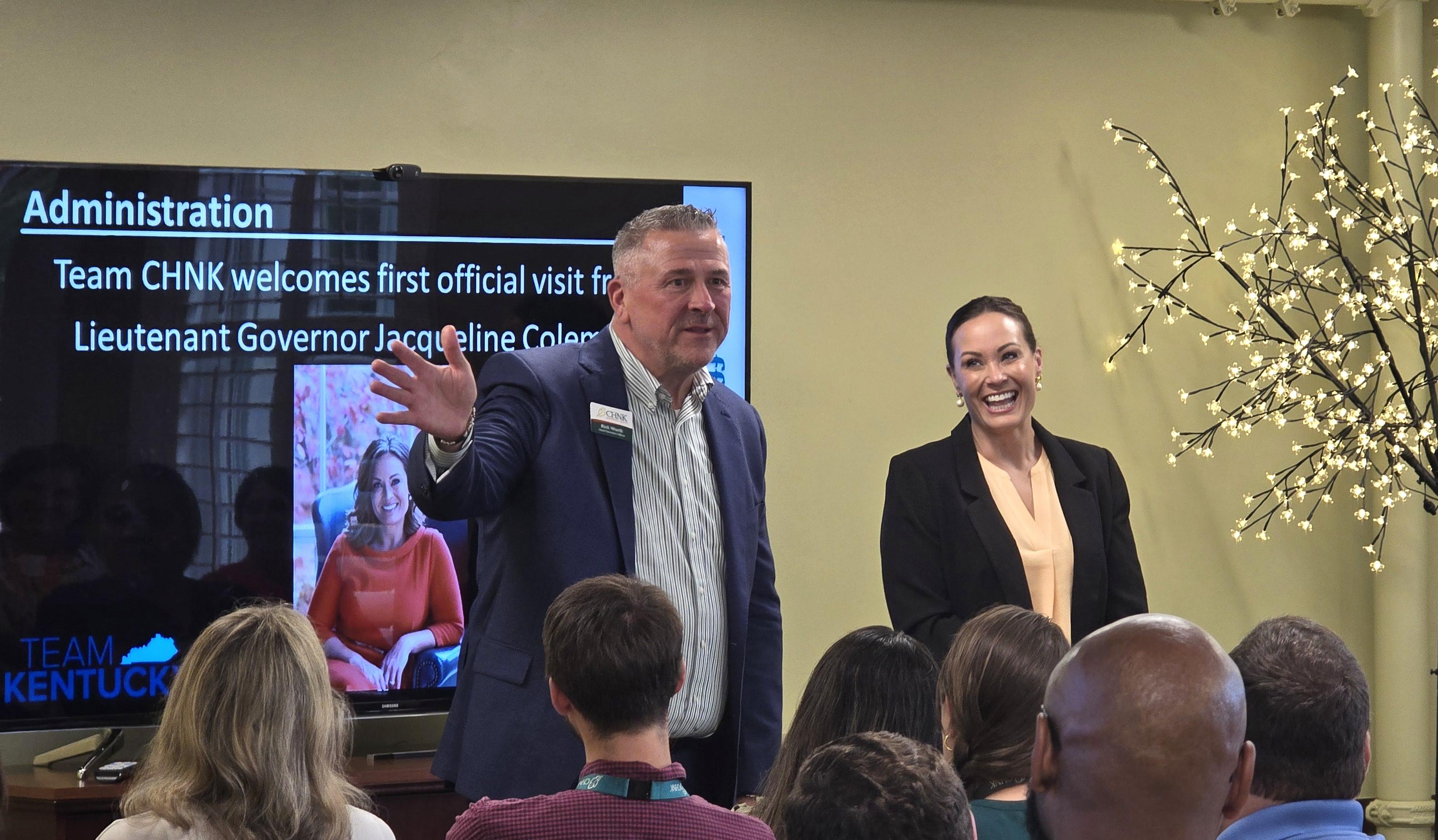 Kentucky's lieutenant governor visits CHNK