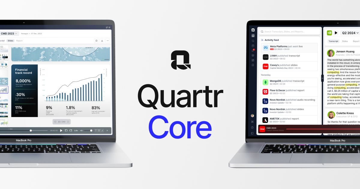 Quartr Core – Keep Track of Updates and Events from Public Companies
