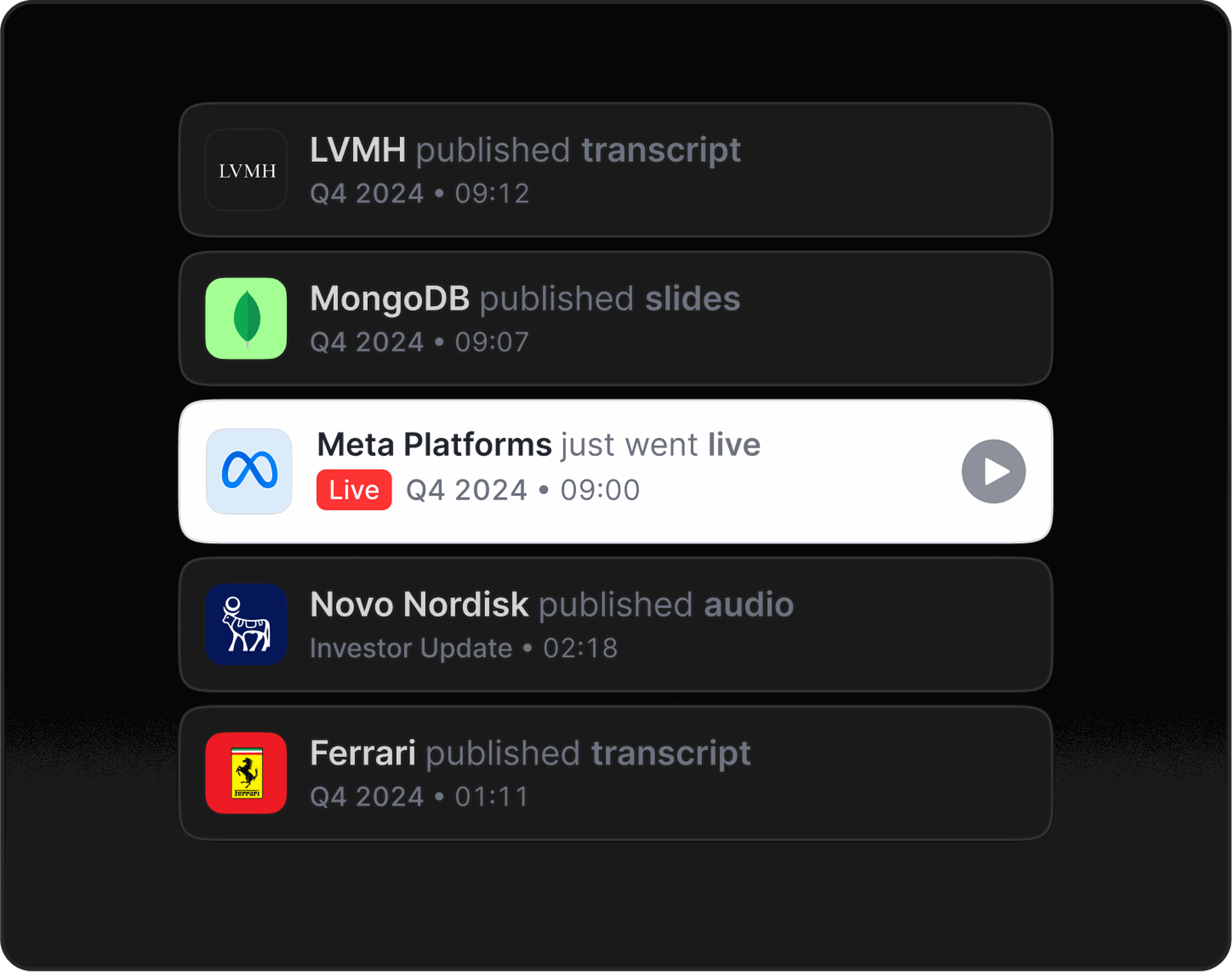 Quartr Pro – Financial Research Platform for Desktop