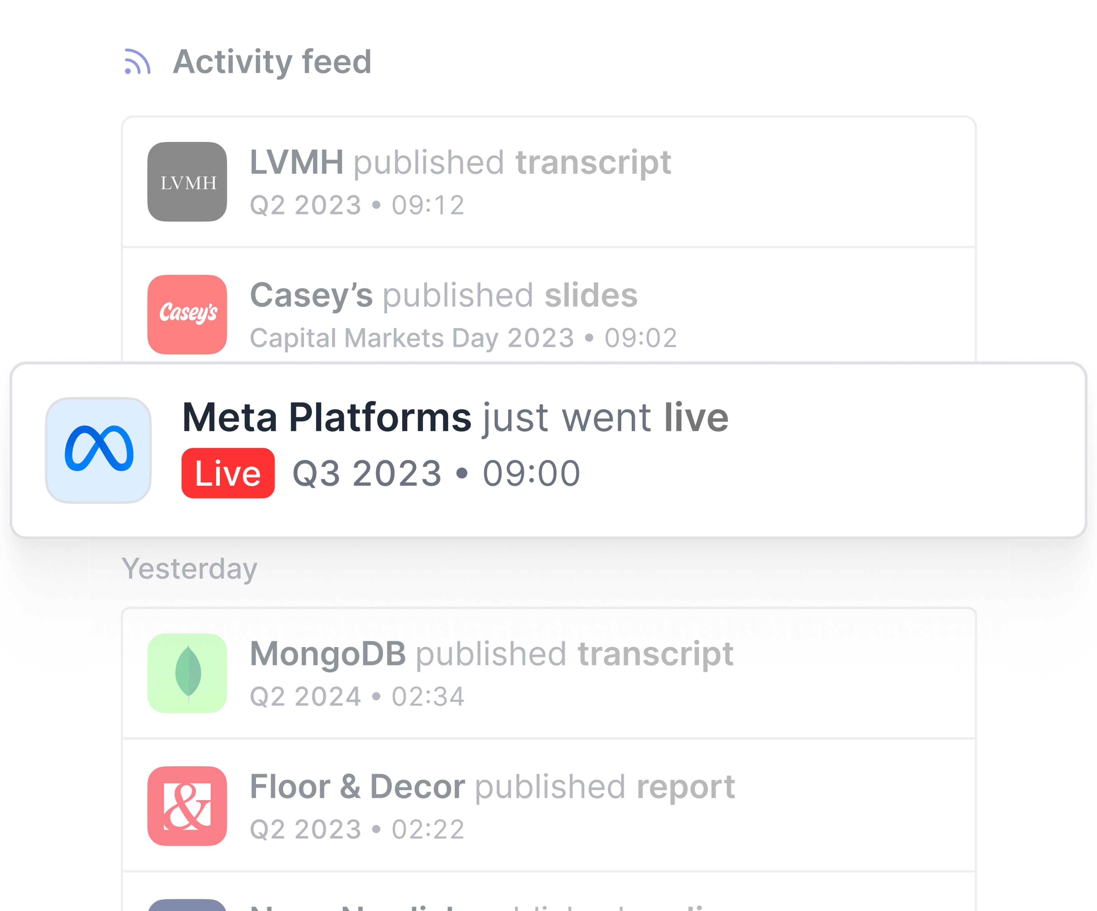 Quartr Pro – Financial Research Platform for Desktop