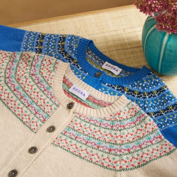 Merino Fair Isle Yoke Cardigan | Women's Cardigans | Brora Fashion
