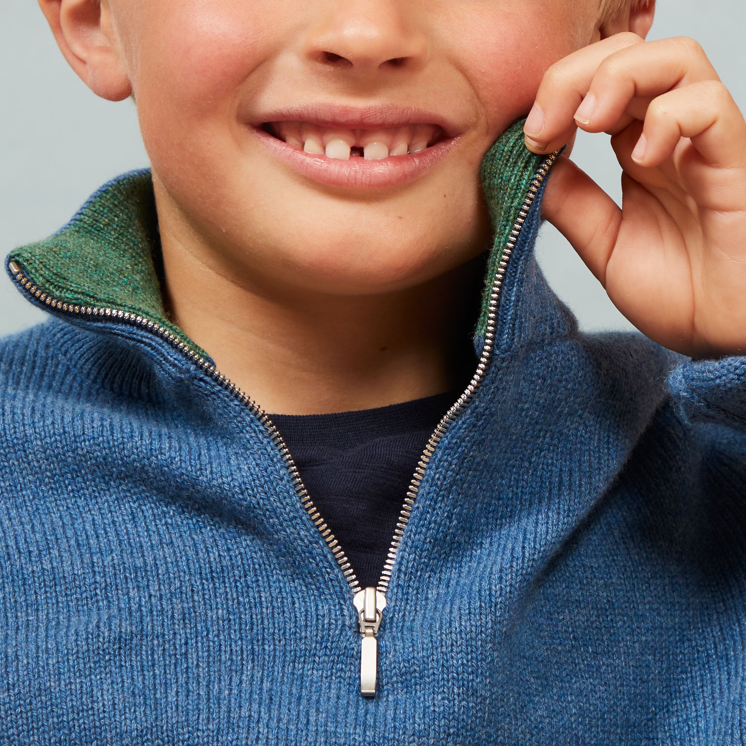 Blue Cashmere Turtle Neck | Children's Polonecks | Brora Fashion