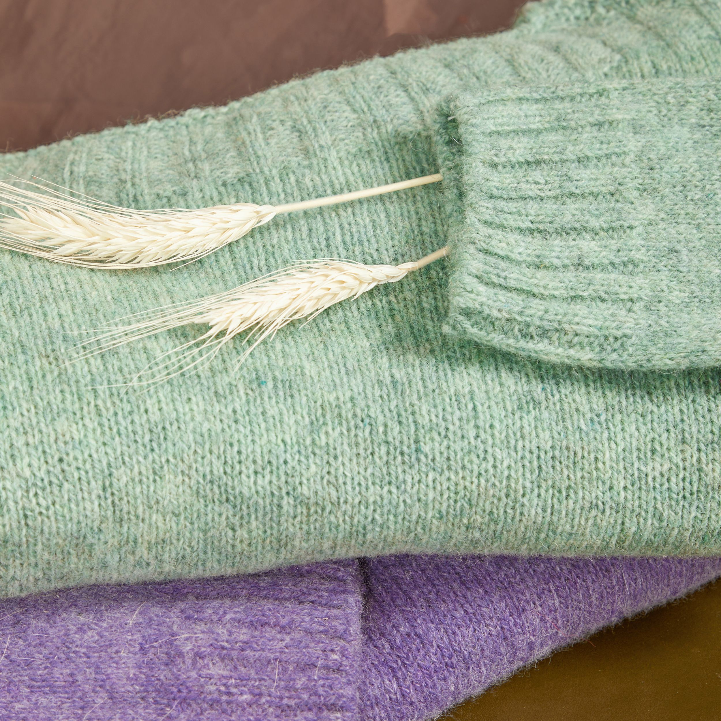 Wool Guernsey Jumper in Crocus | Knitwear | Brora