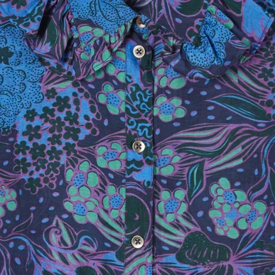 Blue Silk Hydrangea Blouse | Women's Blouses | Brora Sale