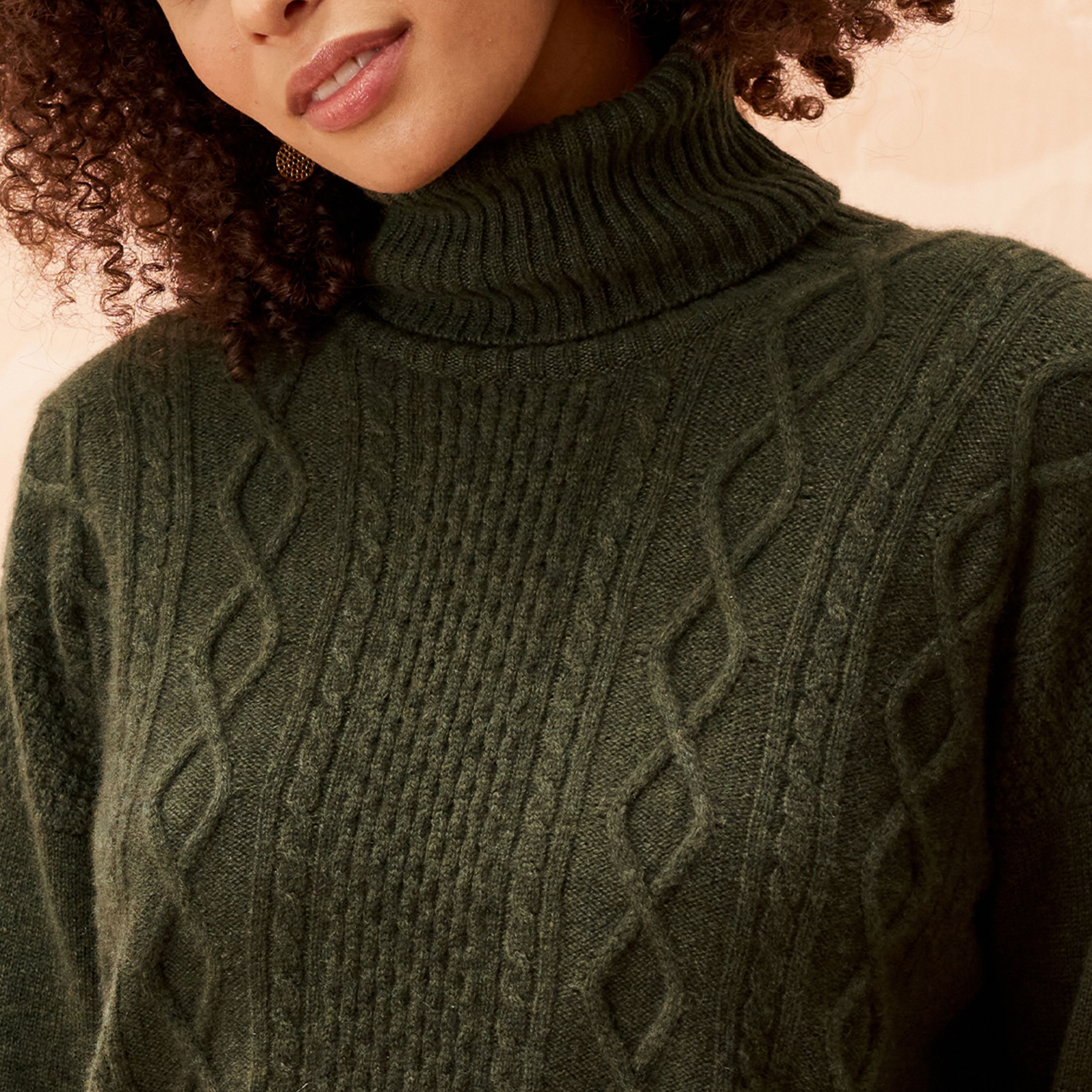 Green Cashmere Polo Neck | Women's Polo Necks | Brora Fashion
