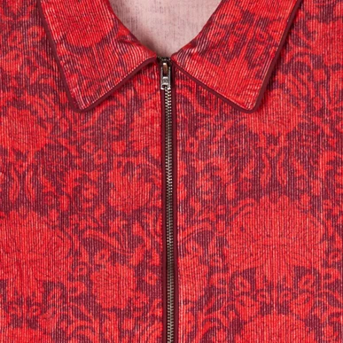 Women's Red Needlecord Botanical Zip Up Dress | Brora Sale