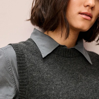 Cashmere Tank in Smoke | Layering Essentials | Brora