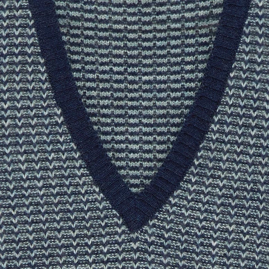 Navy Cashmere Textured Tank | Men's Tanks | Brora Fashion