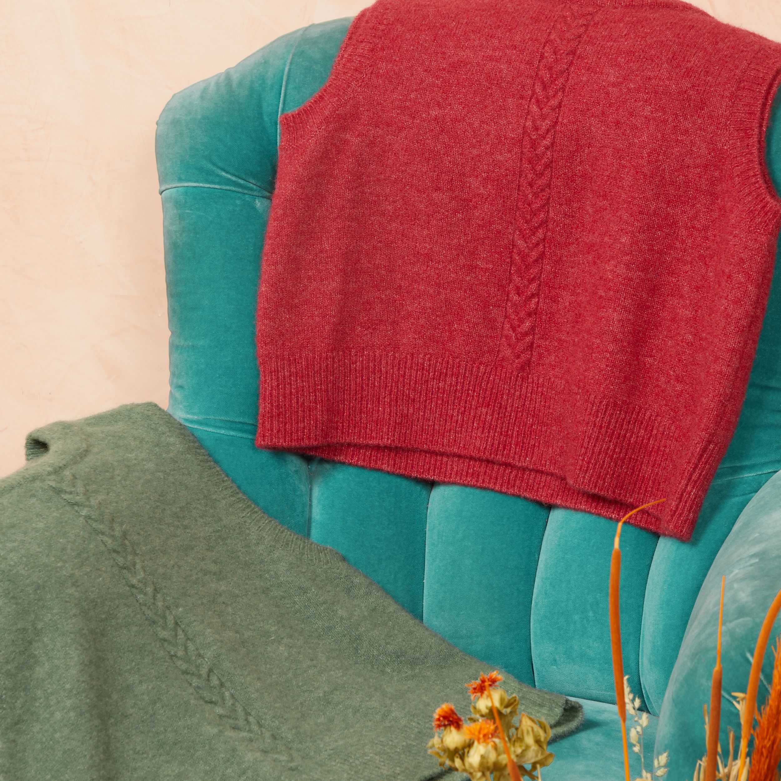Alpaca Tank in Rhubarb | Women's Sustainable Knitwear | Brora