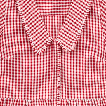 Red Gingham Chelsea Collar Dress | Women's Dresses | Brora Fashion