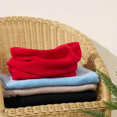 Cashmere Gauzy Snood in Cherry | Women's Accessories | Brora