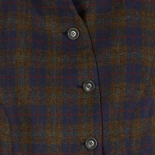 Navy Check Wool Fitted Jacket | Women's Jackets | Brora Sale