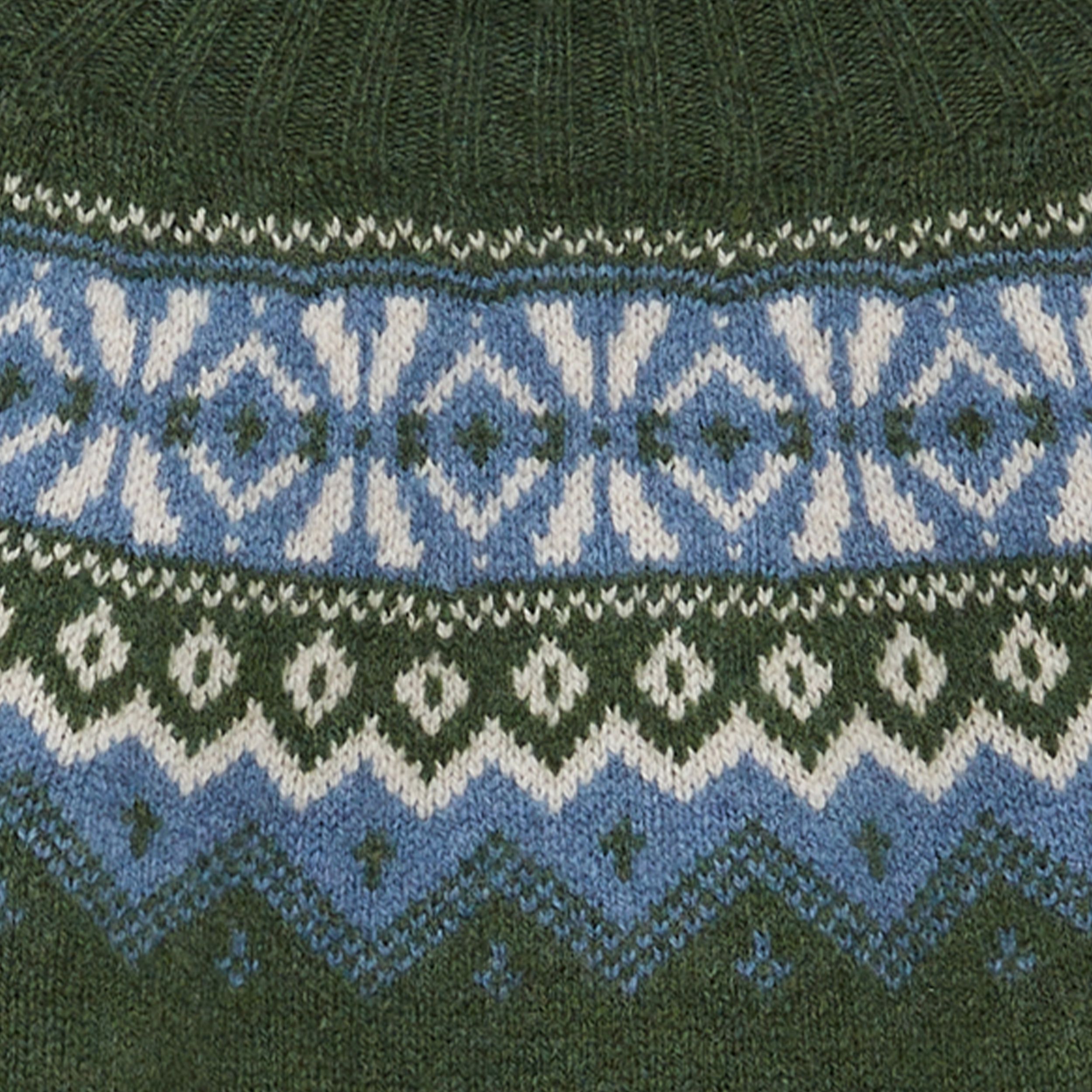Green Fair Isle Polo Neck | Women's Polonecks | Brora Fashion