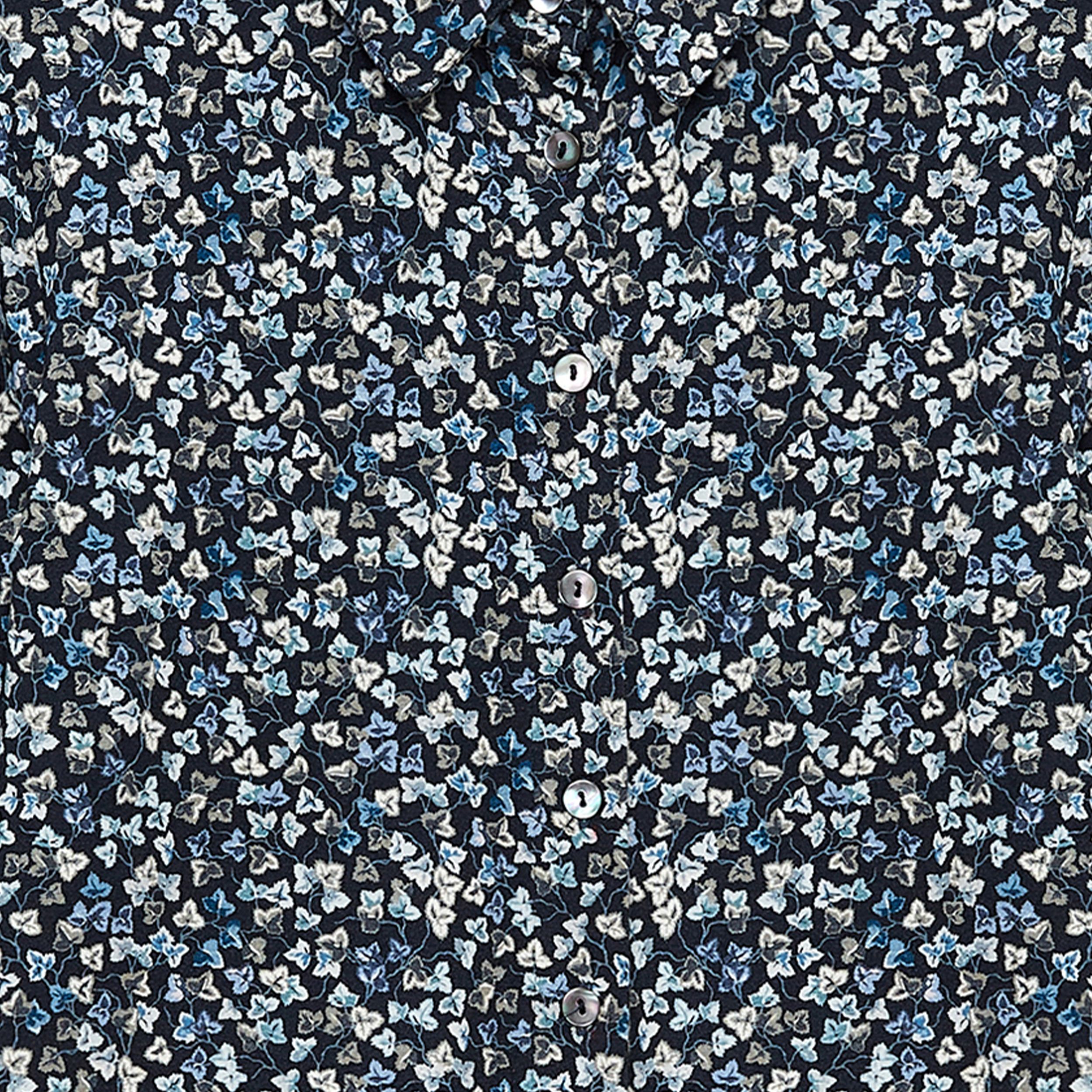 Liberty Print Jersey Shirt in Sky Leaf | Tops & T-Shirts | Brora