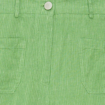 Green Textured Linen Trousers | Women's Trousers | Brora Fashion