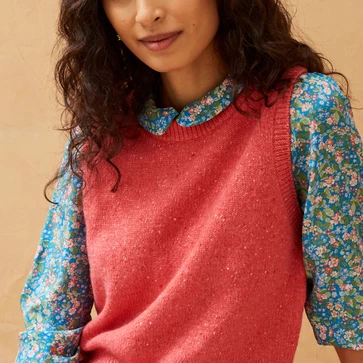 Pink Cashmere Donegal Tank | Women's Tanks | Brora Fashion