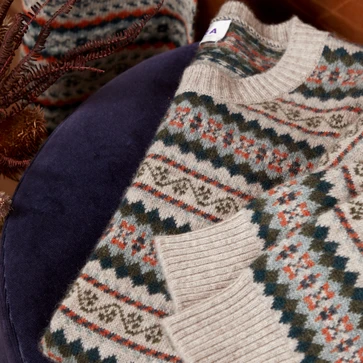 Grey Fair Isle Jumper | Women's Jumpers | Brora Fashion