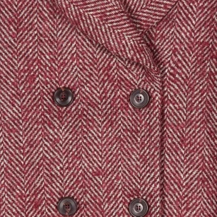 Herringbone Wool Coat in Claret | Coats & Jackets | Brora Fashion