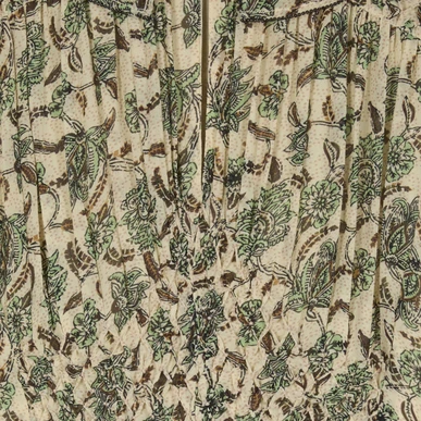 Silk Botanical Print Dress in Celery | Womenswear | Brora