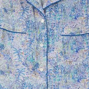 Women's Organic Cotton Pyjamas in Lapis Jungle| Brora Sale