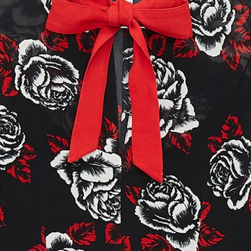 Maxi Black Rose Dress | Women's Dresses | Skye by Brora