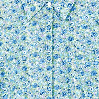 Glacier Blue Liberty Print Blouse | Women's Blouses | Brora Fashion