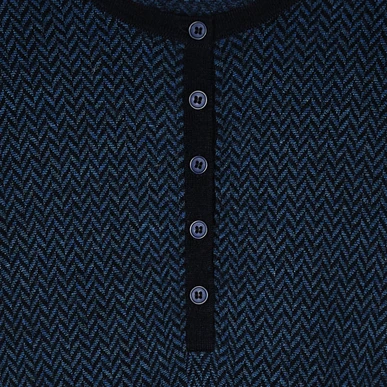 Women's Navy Merino Herringbone Knit Dress | Brora Sale