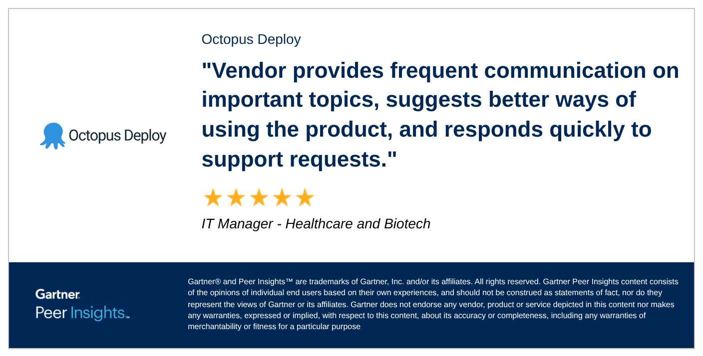 Remarkable support starts here - Octopus Deploy