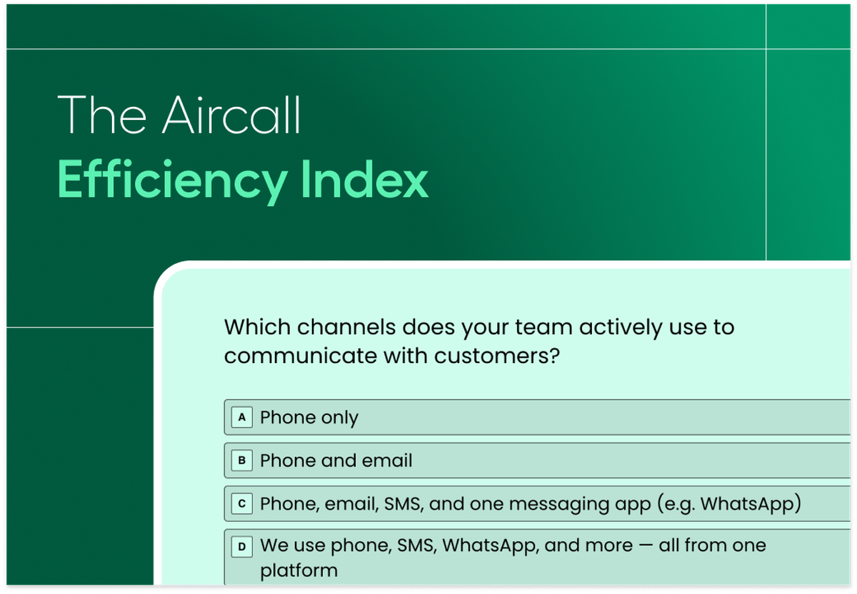 Boost Team Productivity with the Aircall Efficiency Index | Aircall