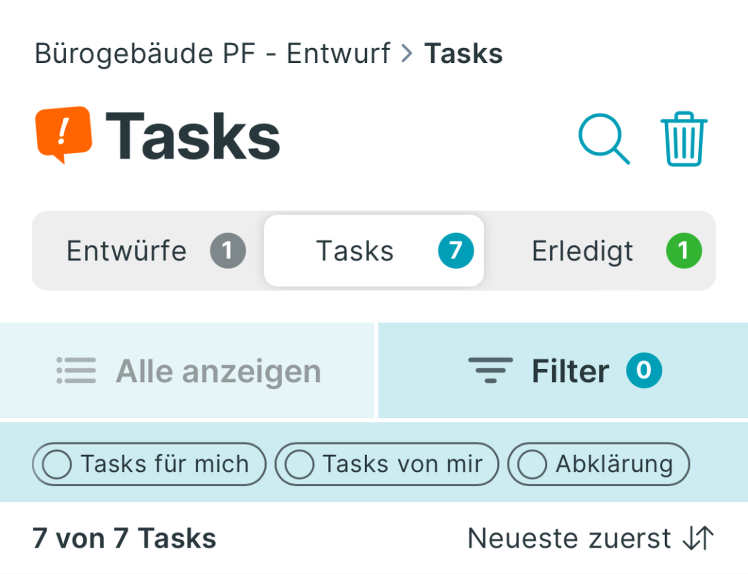 PLANFRED Projektraum Bau – Anleitungen