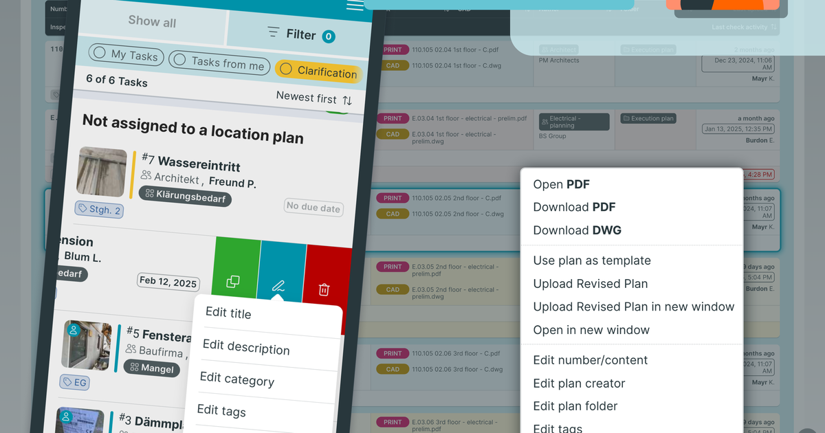 Work efficiently with right-click and swipe