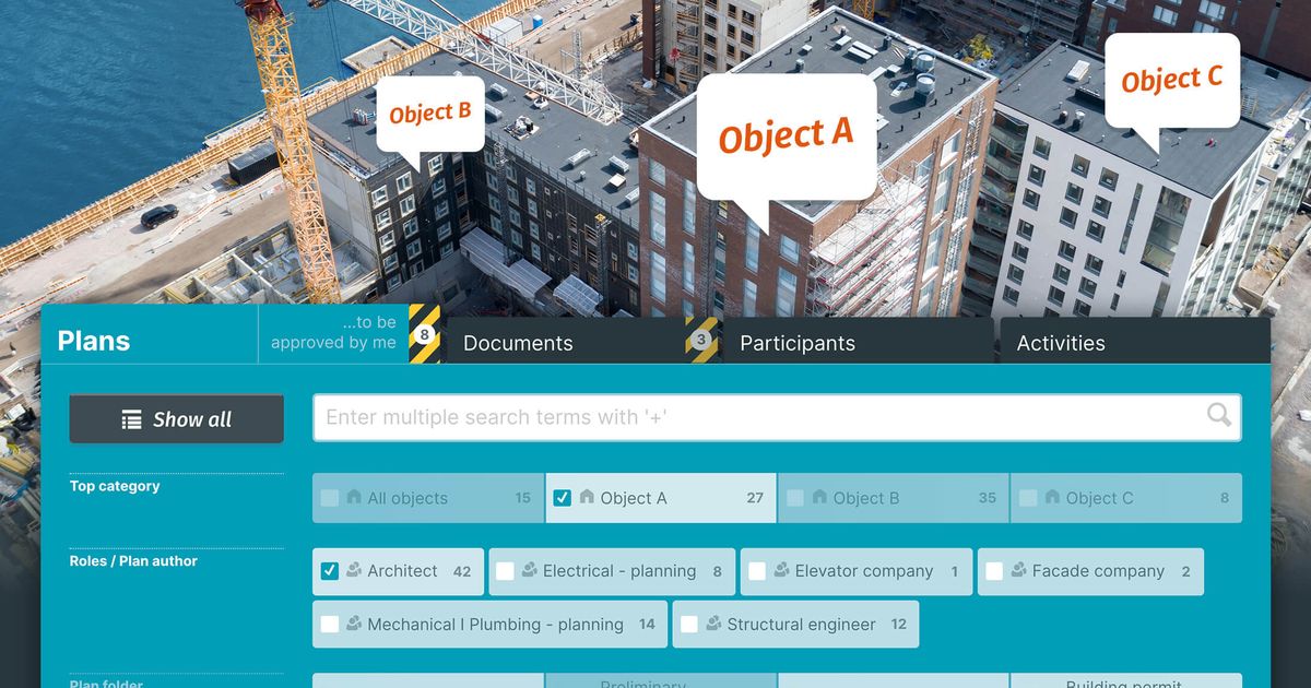 Top categories: Break down projects into objects