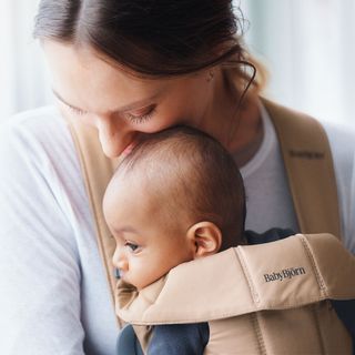 Baby Carrier Mini in Beige Woven - BabyBjörn
