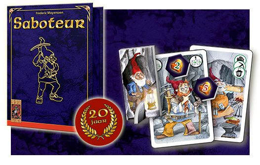 Aankondiging jubileumeditie kaartspel Saboteur