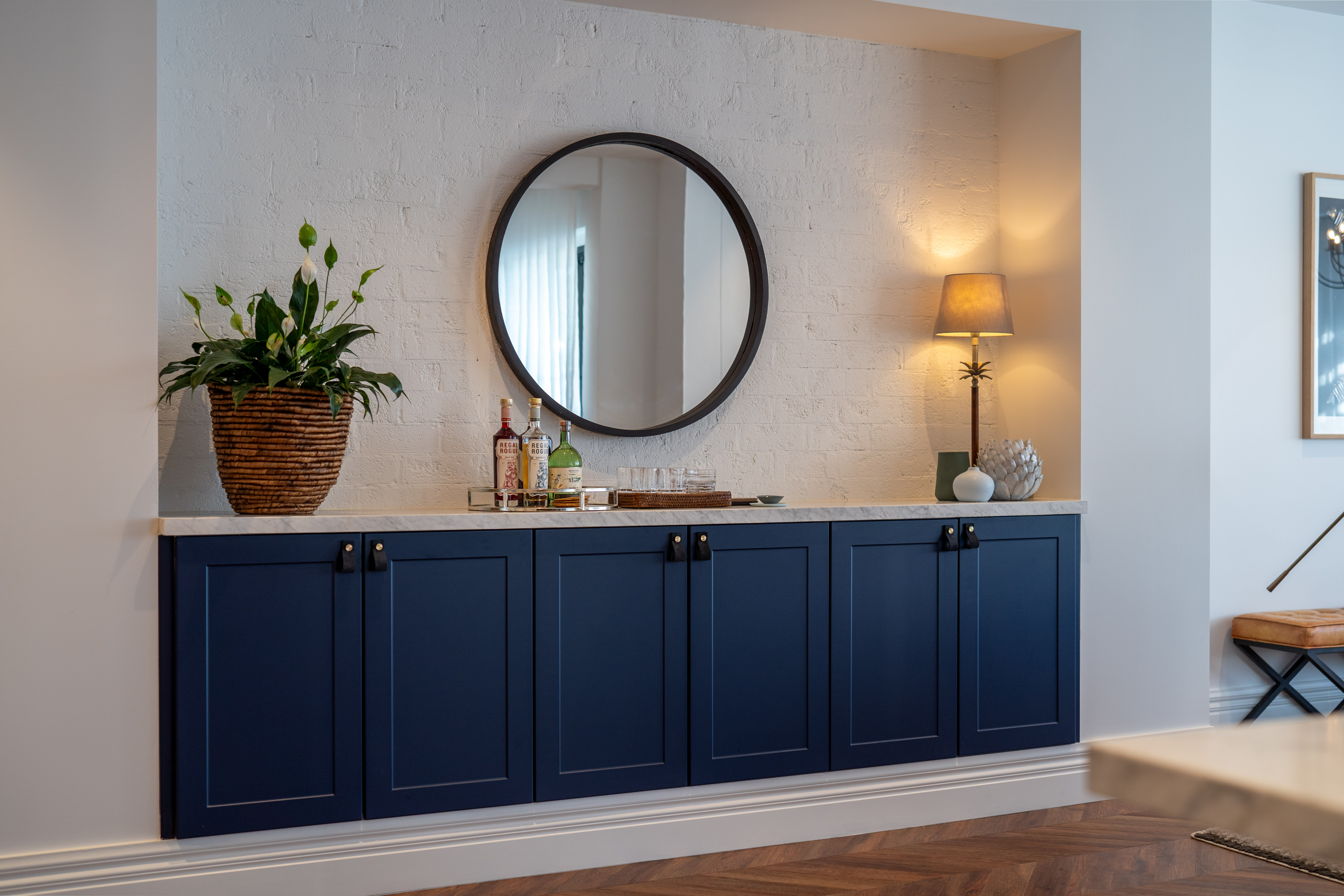 kaboodle x Making Home | navy blue buffet unit | kaboodle kitchen
