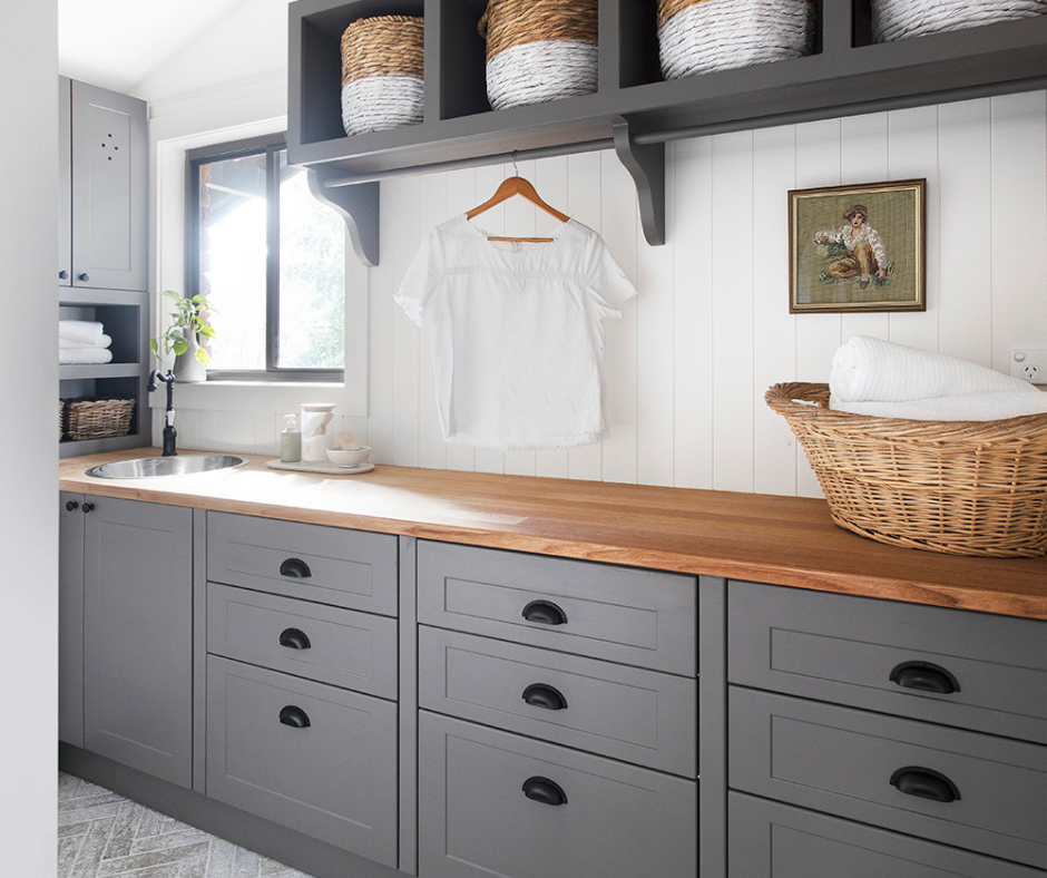 Front Porch Properties laundry | kaboodle kitchen