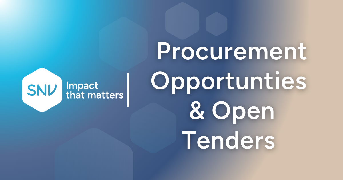 Tenders | SNV