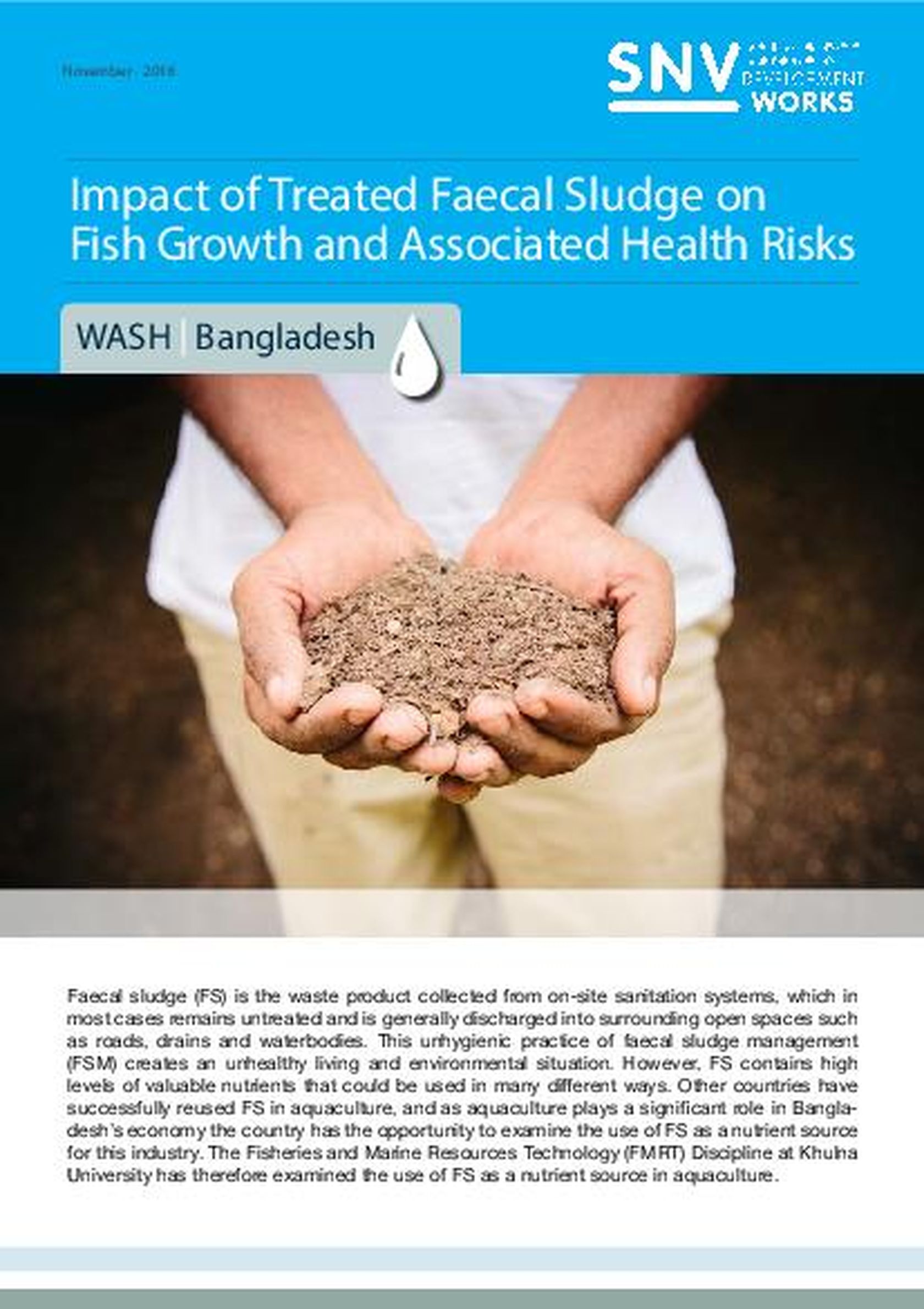 Impact of treated faecal sludge on fish growth and associated health ...
