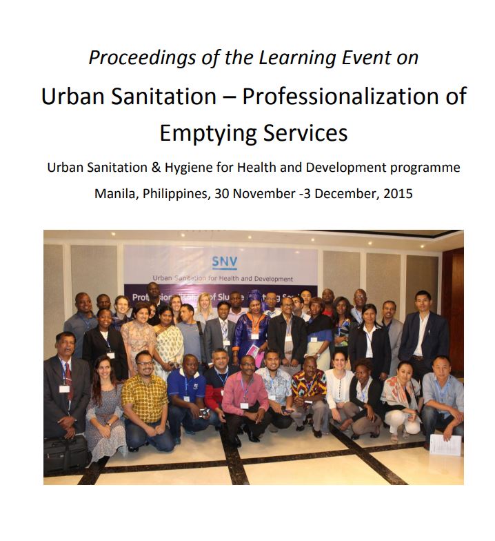 Learning event report: Professionalization of emptying services | SNV
