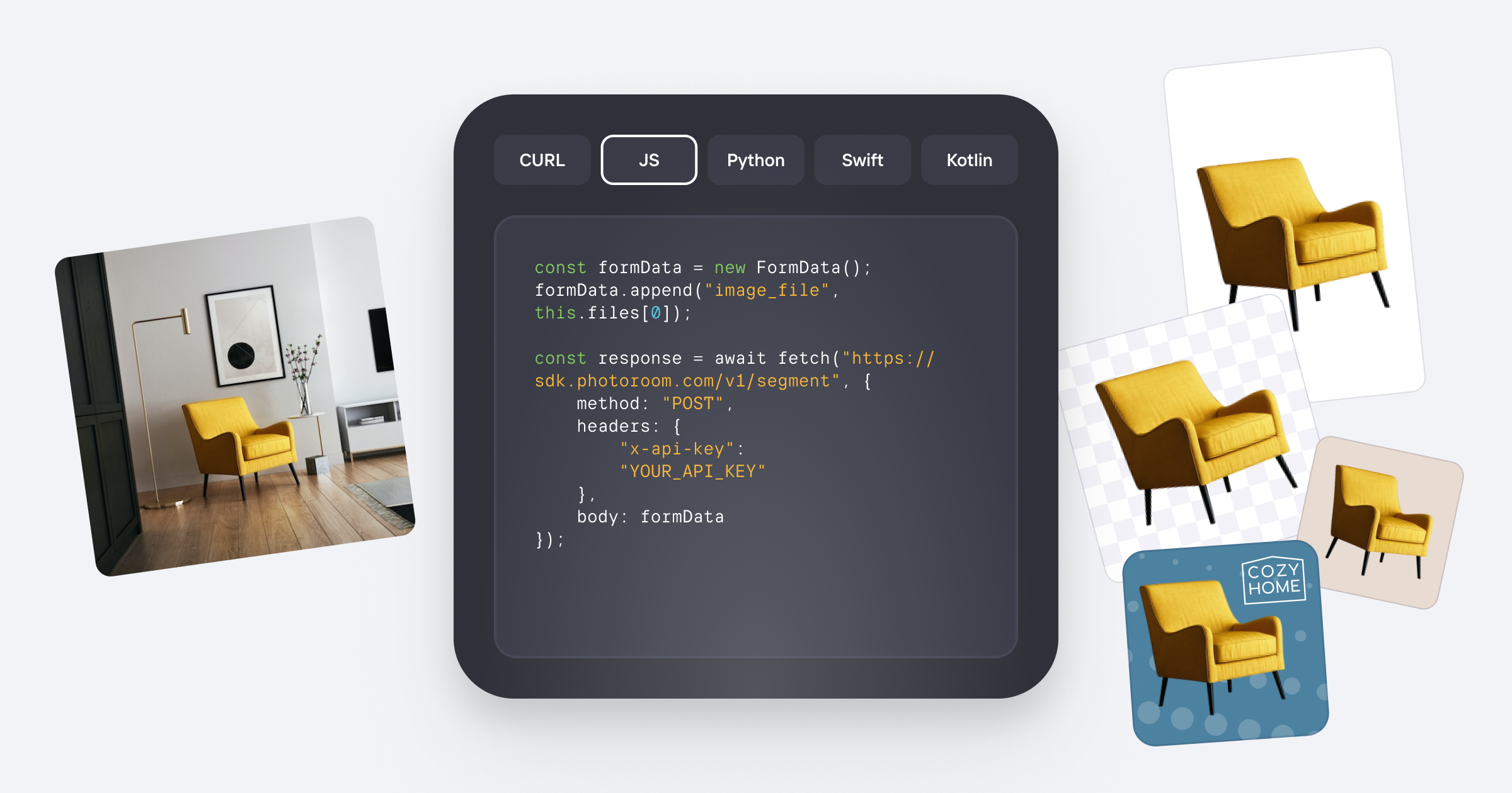 Photo Editor & Generative AI API - Streamline your workflow | Photoroom