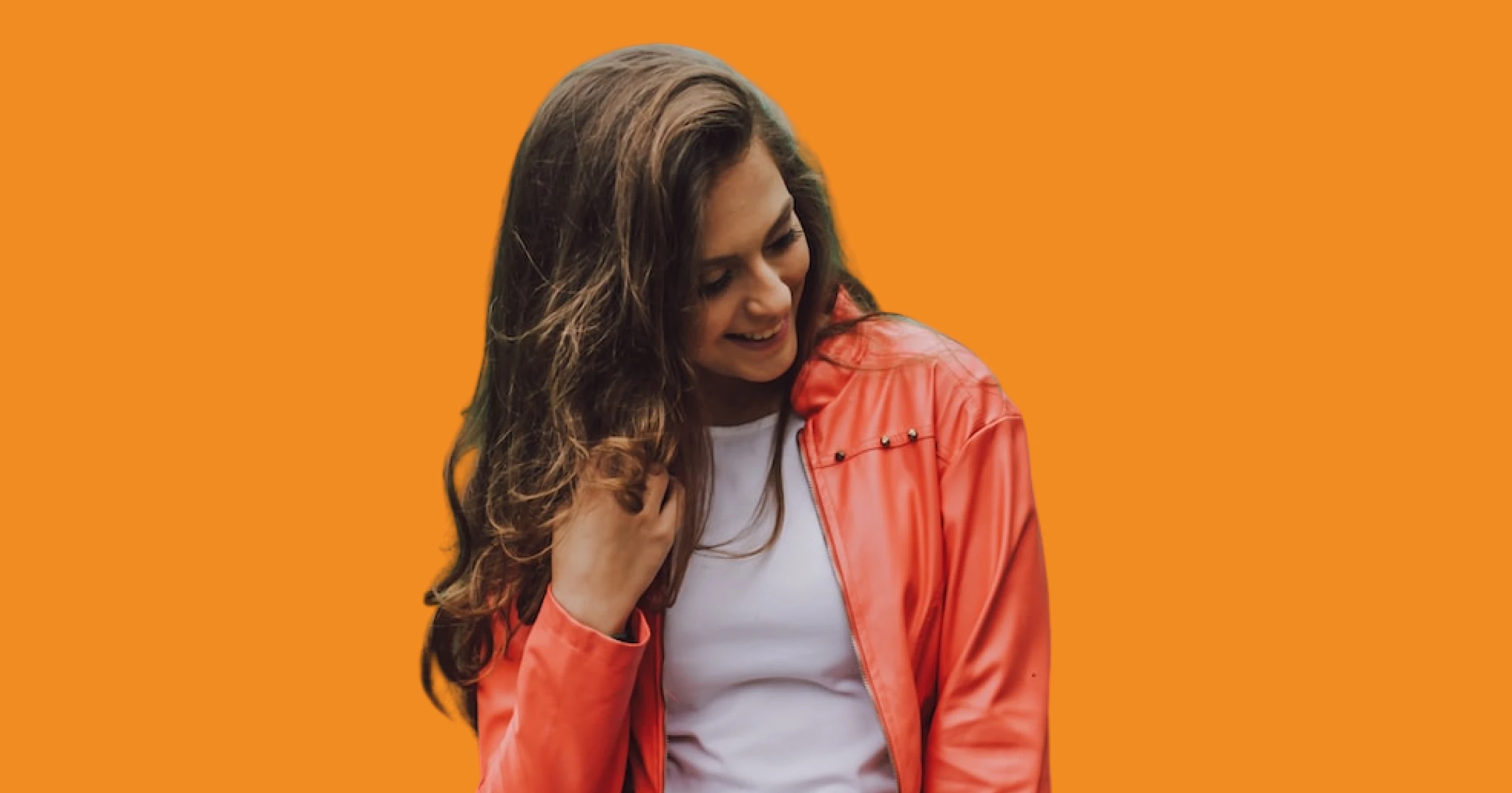 Change your photo background to orange for free | Photoroom