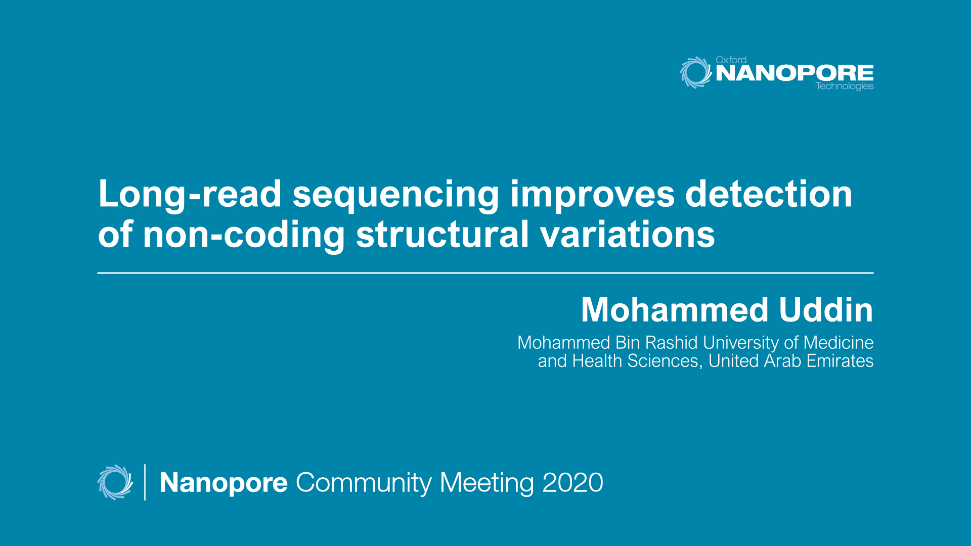 Long read sequencing improves detection of non coding structural variation