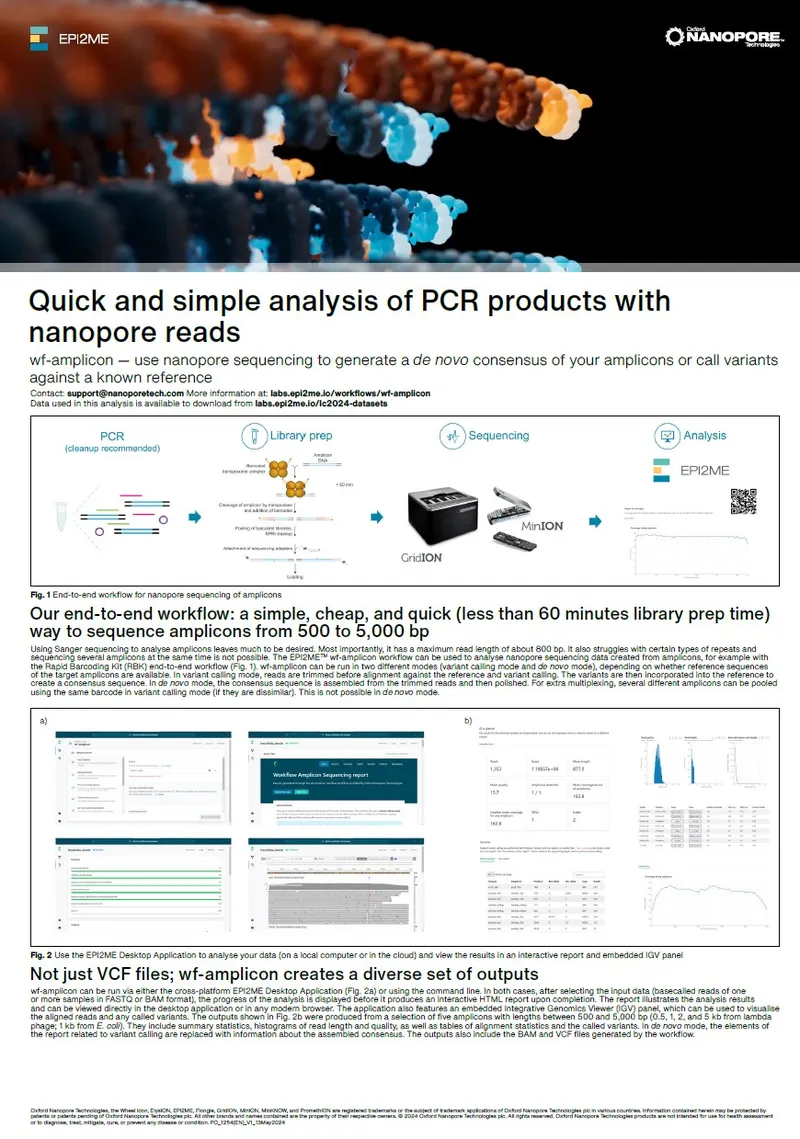 Quick and simple analysis of PCR products with nanopore reads